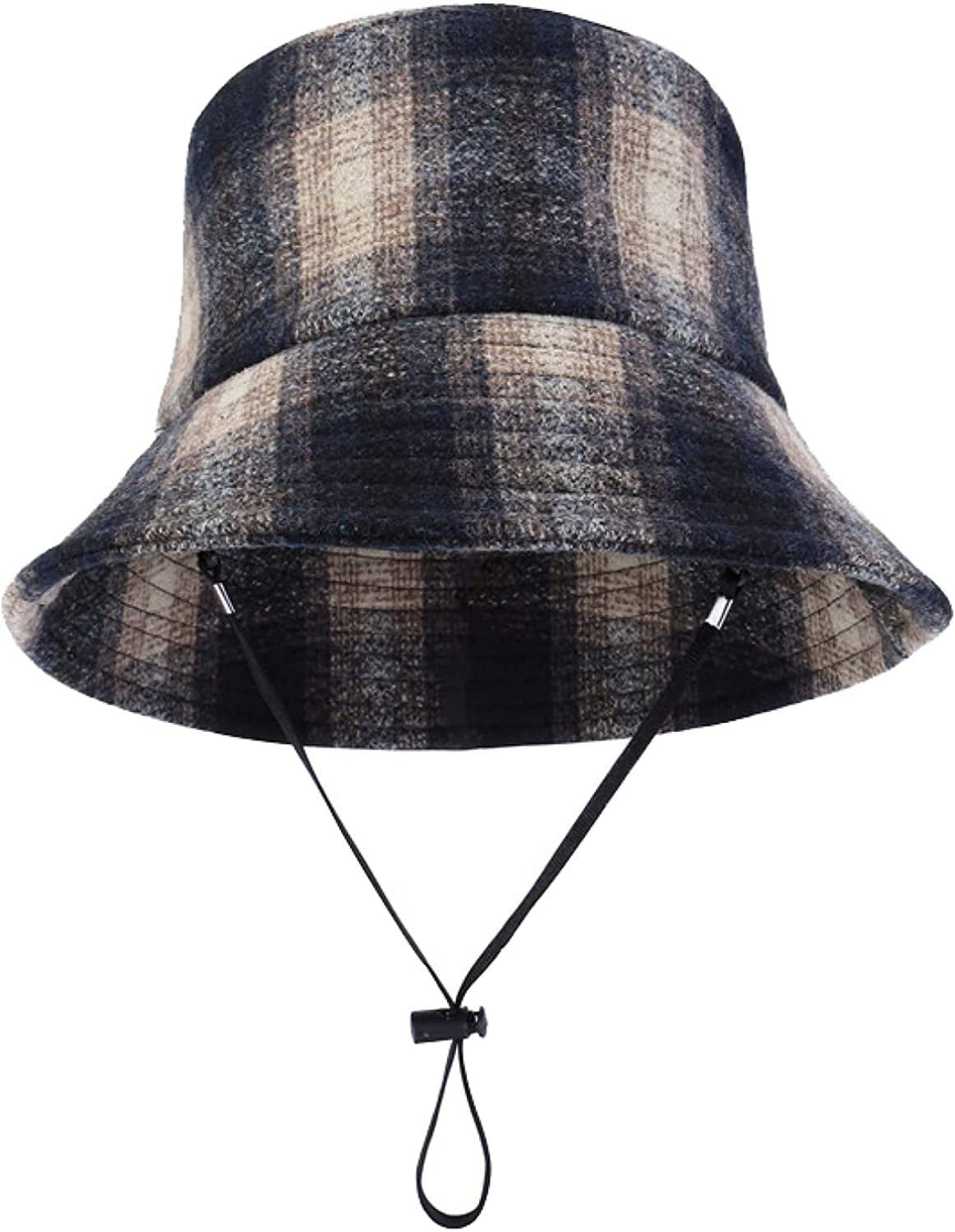 CoCopeaunts Women Bucket Hat Plaid Fisherman Hat Wide Brim Floppy Sun Protection Autumn Winter ...