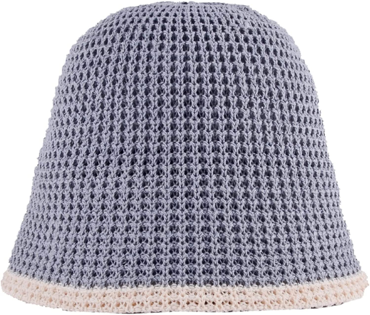 CoCopeaunts Women Bucket Hat Solid Handmade Crochet Floppy Hollow Out ...