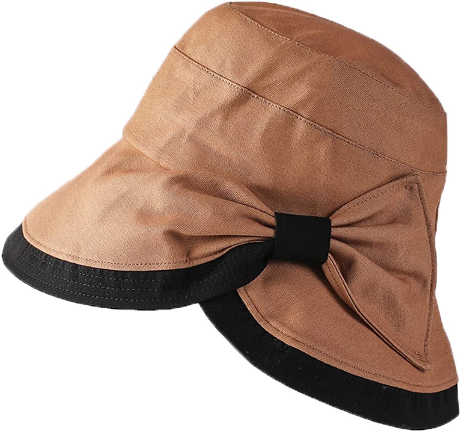 CoCopeaunts Women Bucket Hat with Bow Tie Wide Large Brim Sun Cap ...
