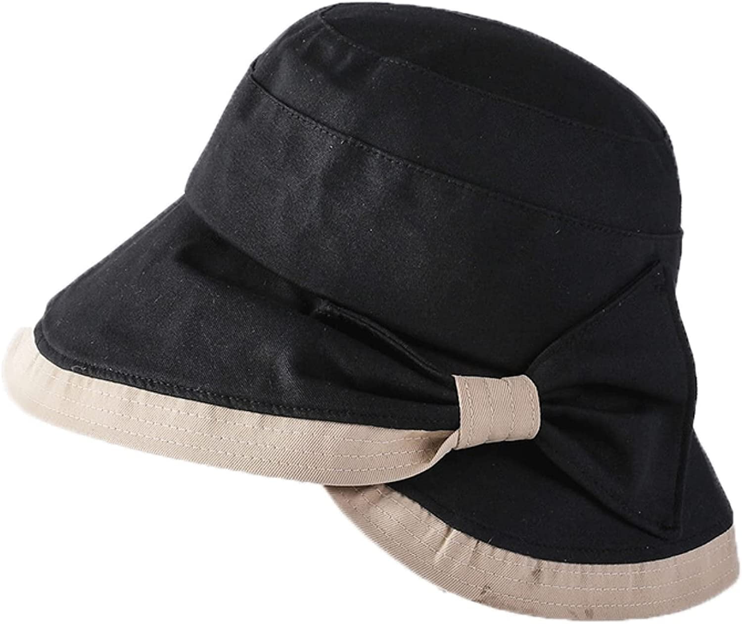 CoCopeaunts Women Bucket Hat with Bow Tie Wide Large Brim Sun Cap ...