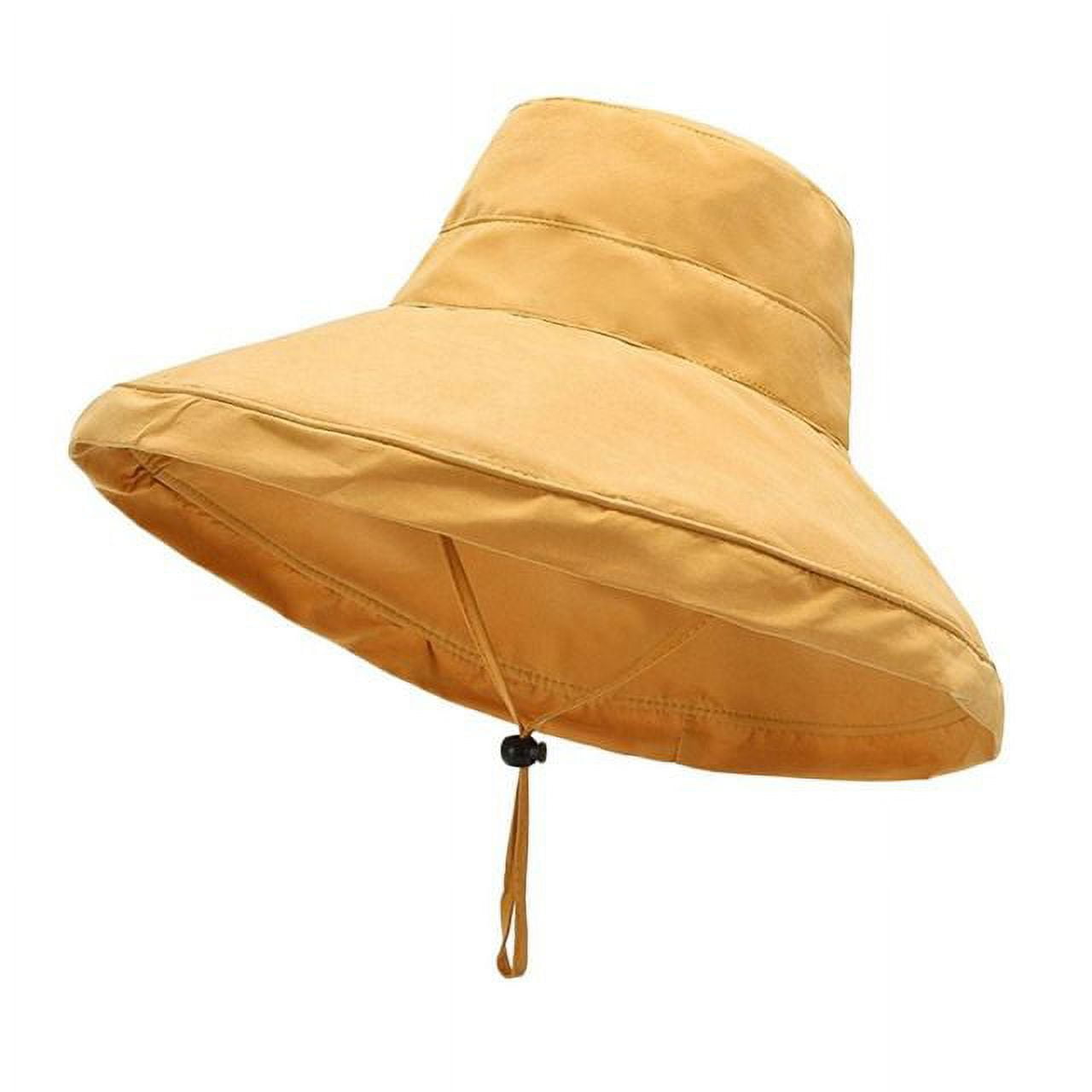Cocopeaunts Women Casual Anti Uv Breathable Wide Brim Bucket Hat Summer