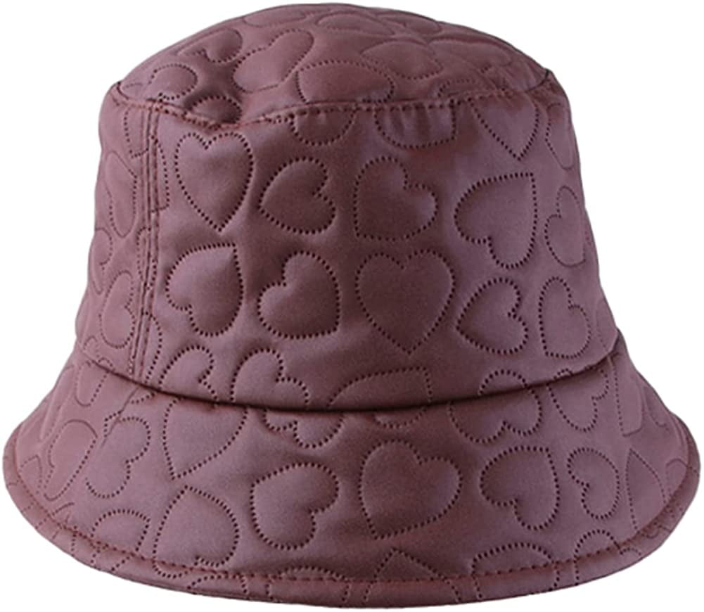 CoCopeaunts Women Fashion Quilted Plaid Bucket Hat Winter Warm Velvet ...