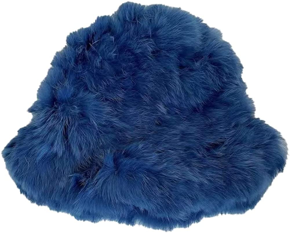 CoCopeaunts Women Fluffy Bucket Hat Fisherman Cap Winter Plush Wool ...
