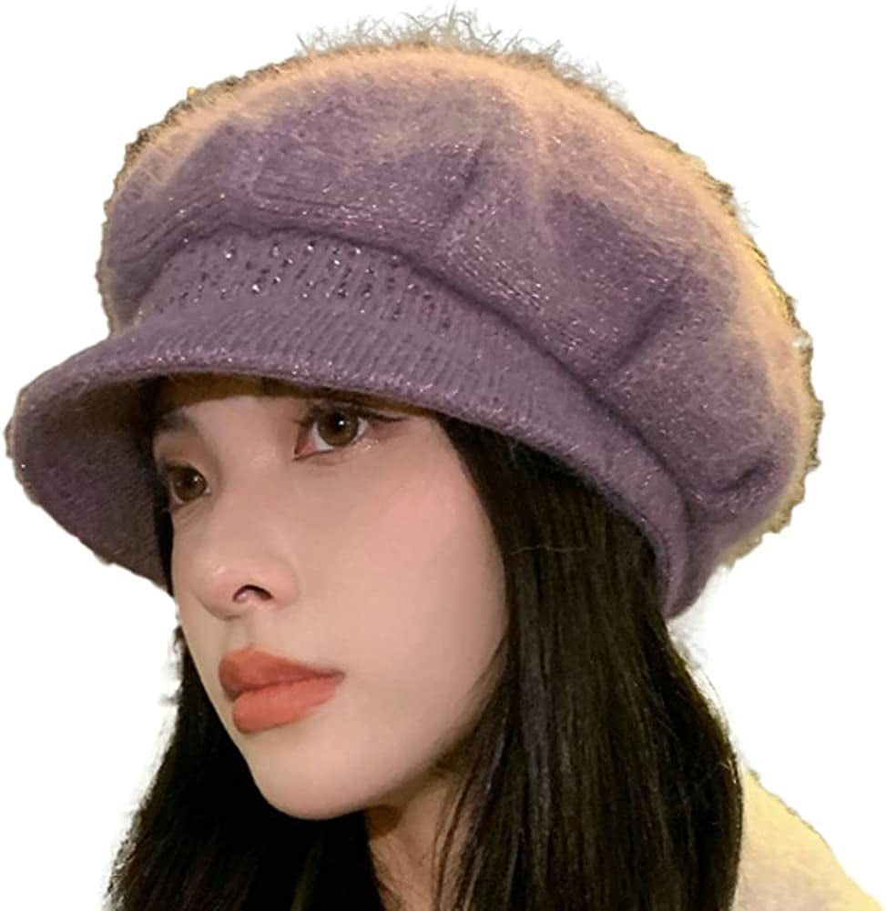 CoCopeaunts Women Fluffy Fuzzy Warm Bucket Hats Soft Fleece Beret Hat ...