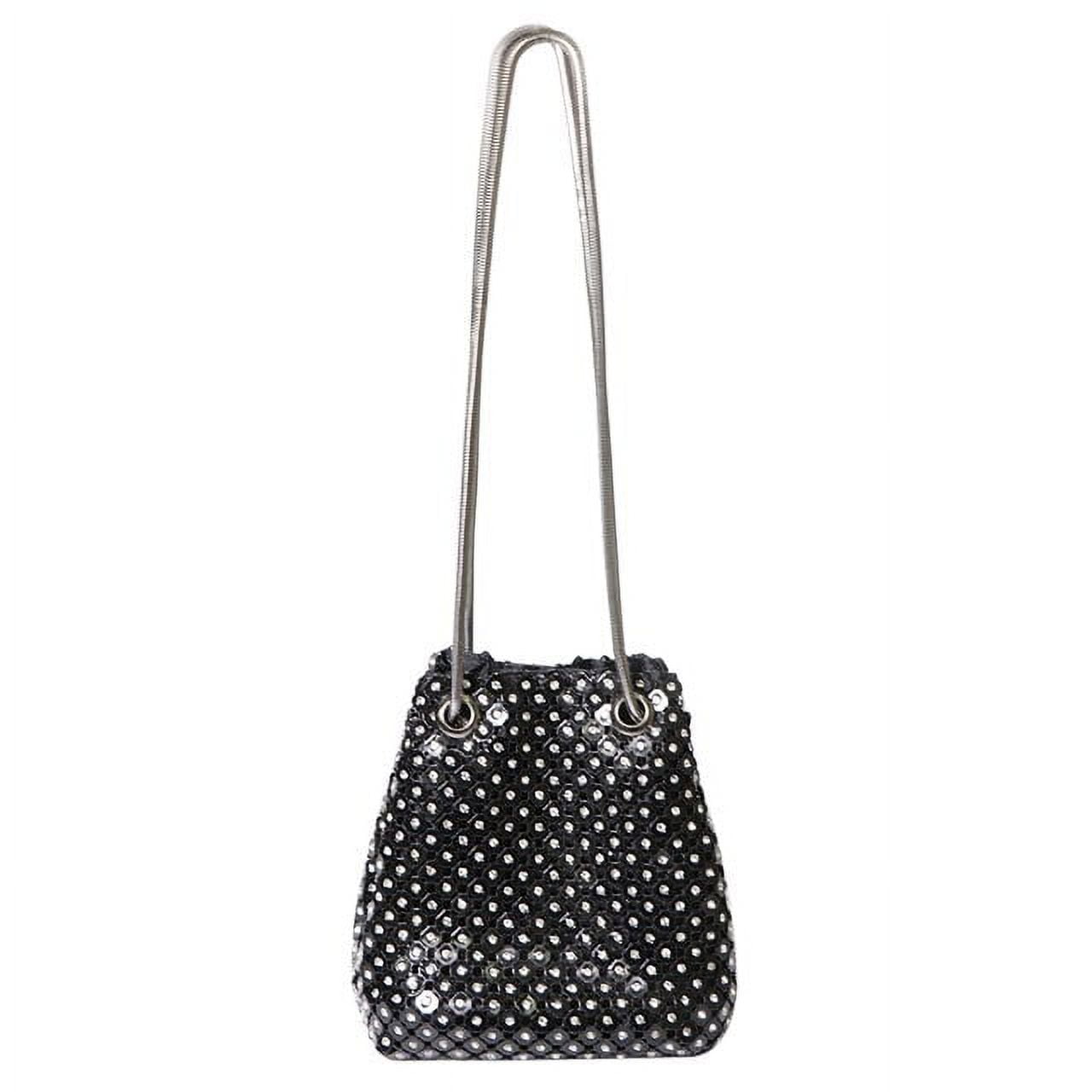 CoCopeaunts Women Rhinestone Clutch Bag Bling Bucket Handbags Wedding ...