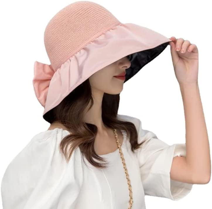Cocopeaunts Women Summer Bucket Sun Hat Uv Protection Straw Hats Soft