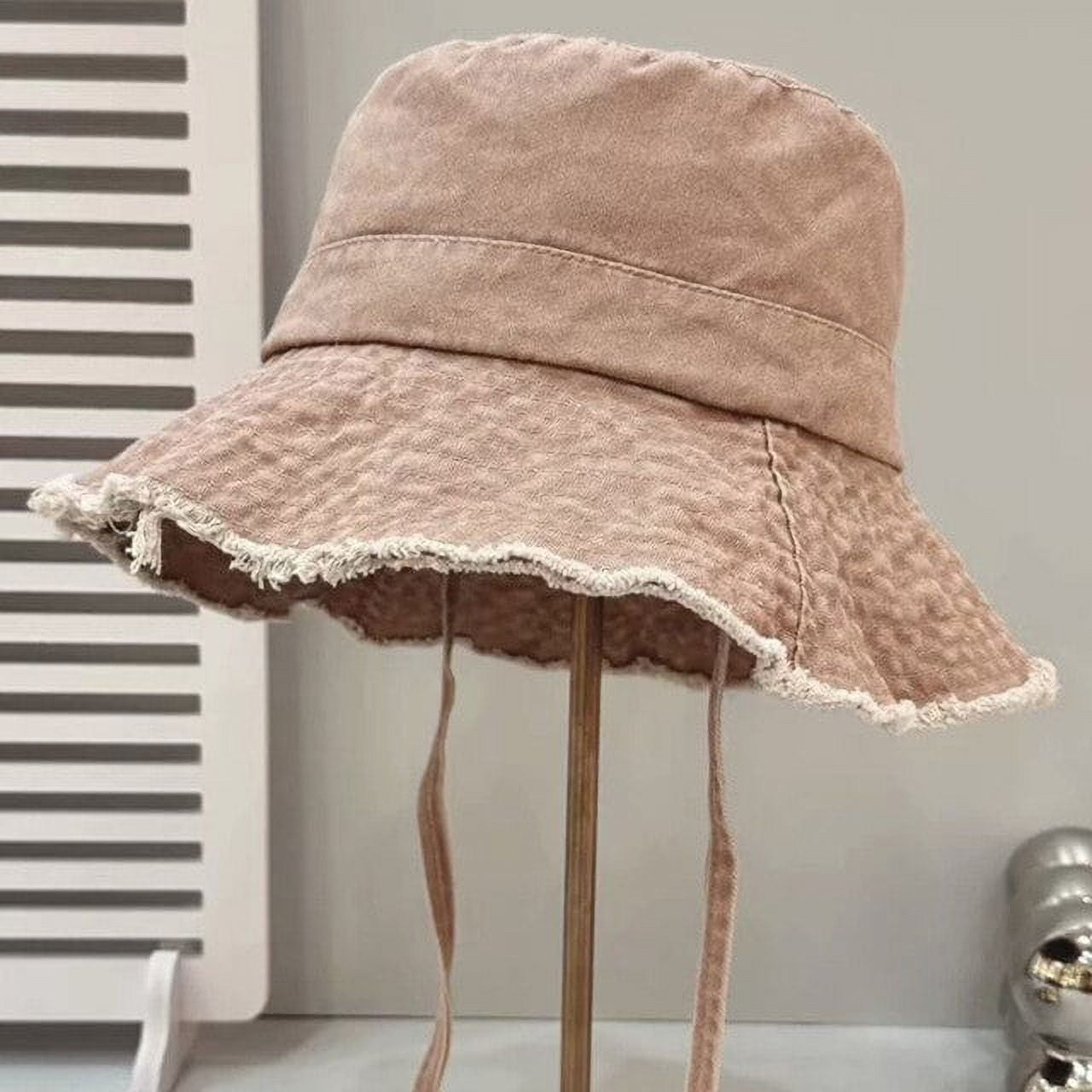CoCopeaunts Women Washed Denim Bucket Hats Spring Summer Sunscreen ...