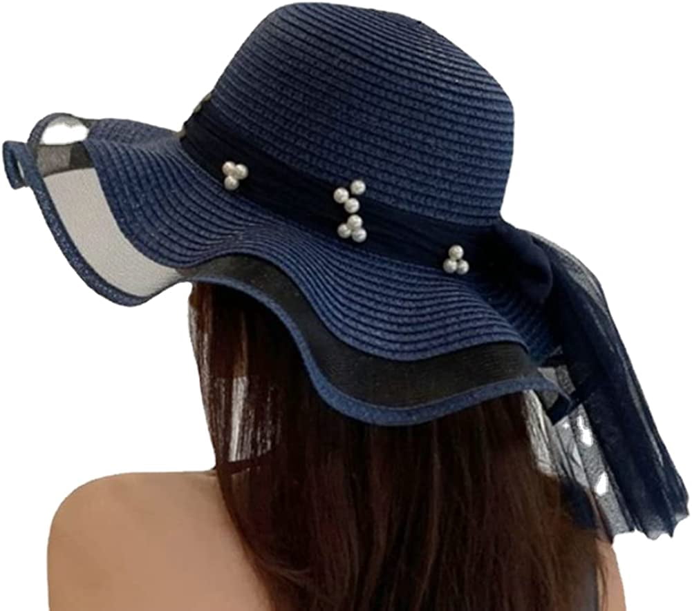 CoCopeaunts Women's Beach Straw Bucket Hats Stylish Sun Hats Straw ...