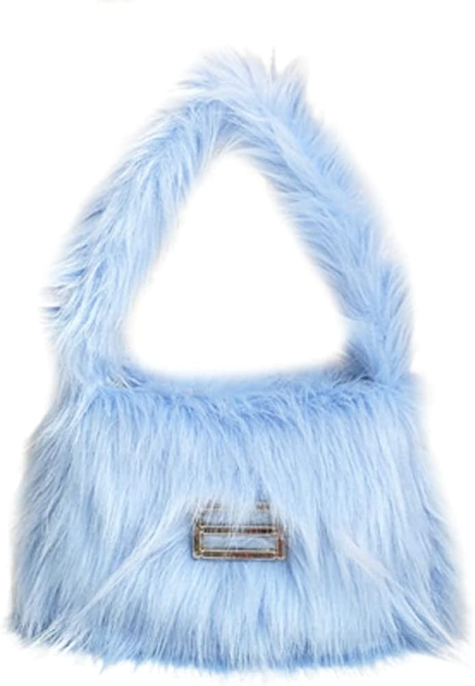 CoCopeaunts Women\‘s Plush Handbag Fluffy Faux Fur Tote Bag Cute ...