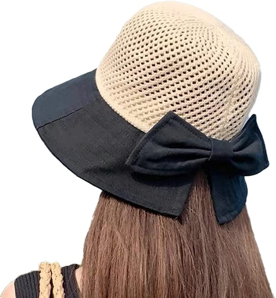 CoCopeaunts Women's Straw Bucket Hats Beach Sun Hats Straw Fisherman ...