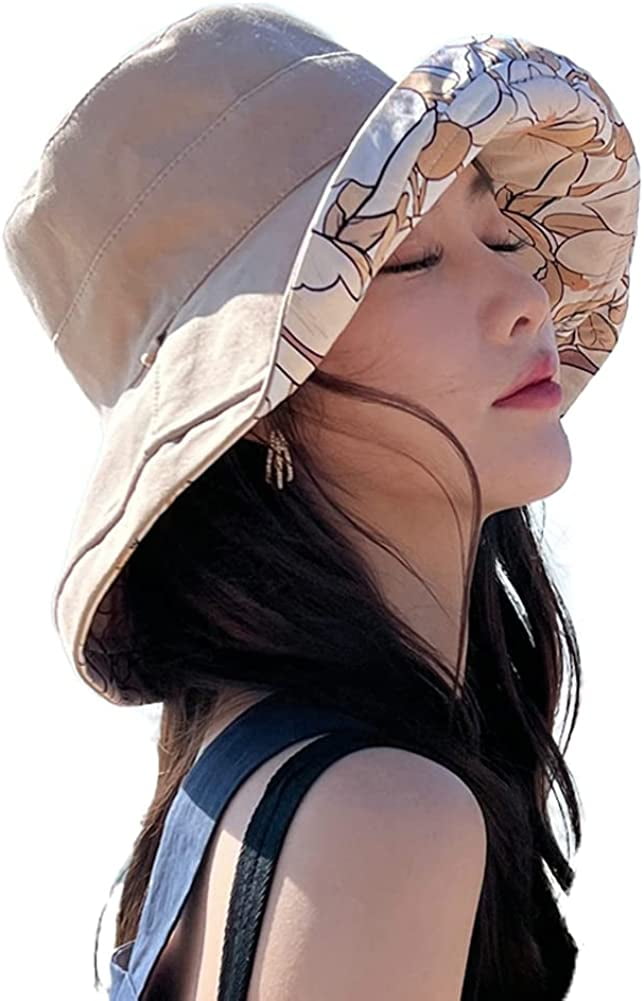 CoCopeaunts Women's Sun Hat Packable Reversible Bucket Hat UV Sun Protection Wide Brim Fishmen ...