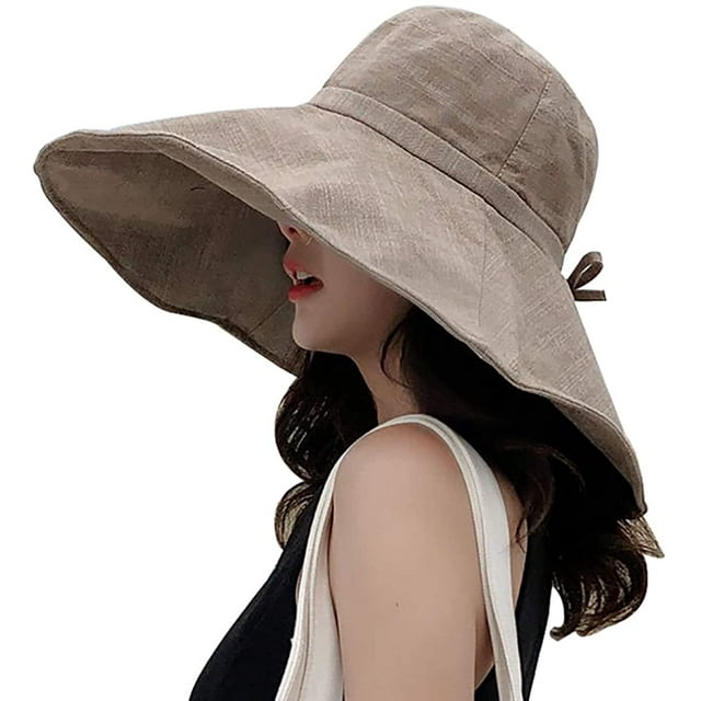 CoCopeaunts Women's Sun Hat Packable Reversible Bucket Hat UV Sun Protection Wide Brim Summer ...