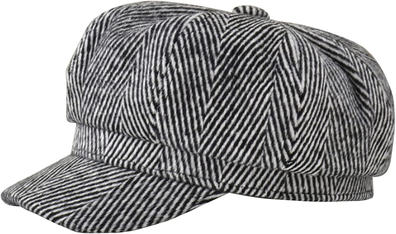 CoCopeaunts Womens Beret Vintage Striped Octagonal Newsboy Cap Ladies ...
