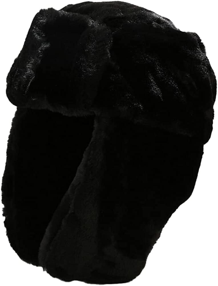 CoCopeaunts Womens Winter Trapper Hat Cozy Faux Fur Ushanka Russian Ski ...