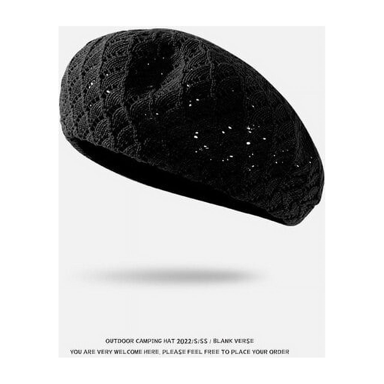 CoCopeaunts Wool Beret Hats For Women Autumn Hollow Knitted Beanies Hat ...