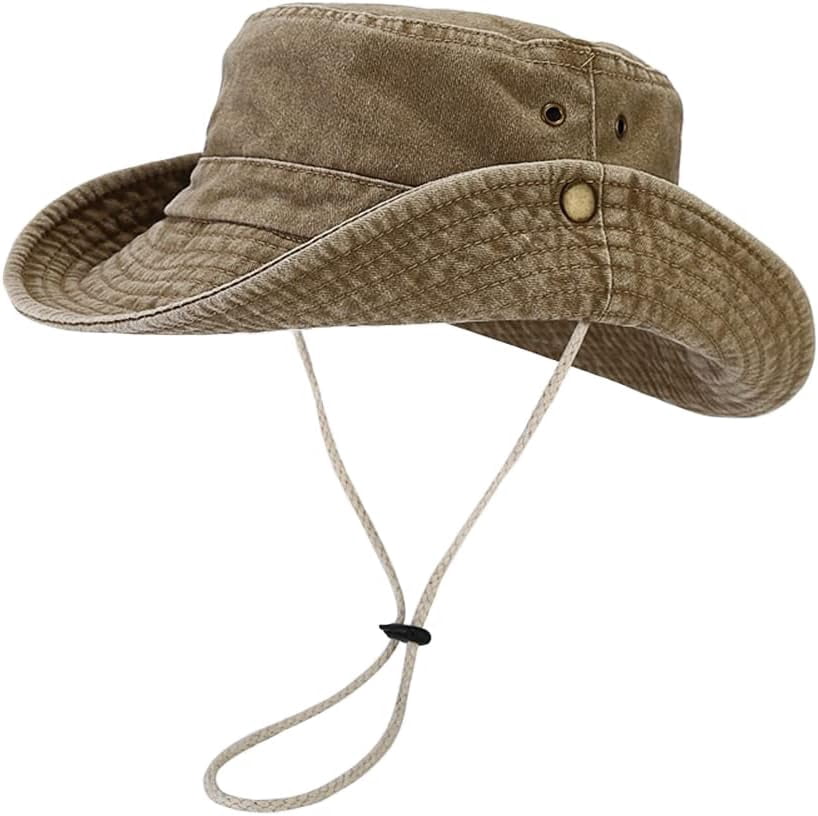 CoCopeaut Unisex Wide Brim Sun Protection Bucket Hat Summer Cotton ...