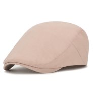 Jamont Men PU Faux Leather Fashion Vintage Visor Cap Beret Newsboy Hat ...