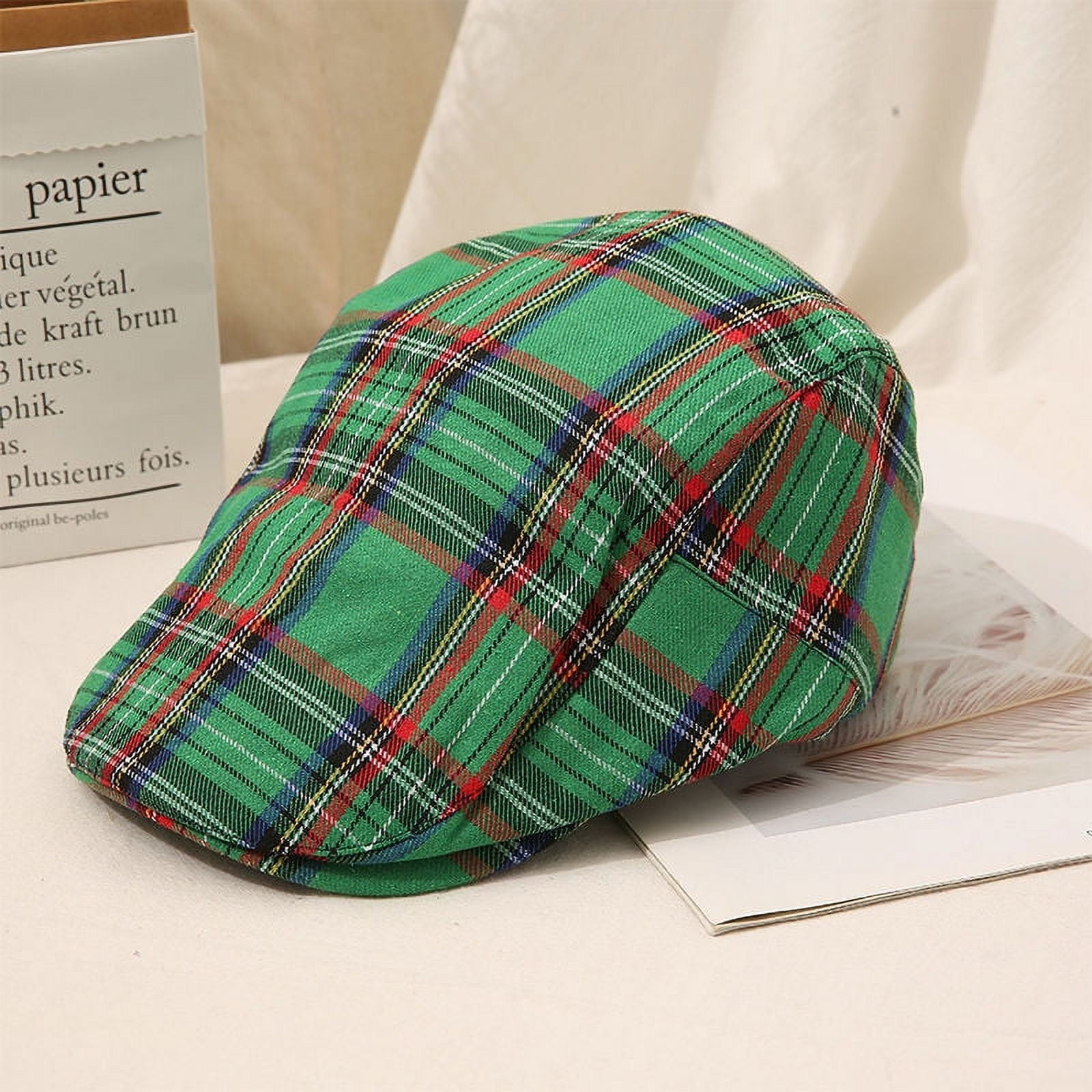 CoCozhu Summer Women's Japanese Retro Grid Forward Beret. - Walmart.com