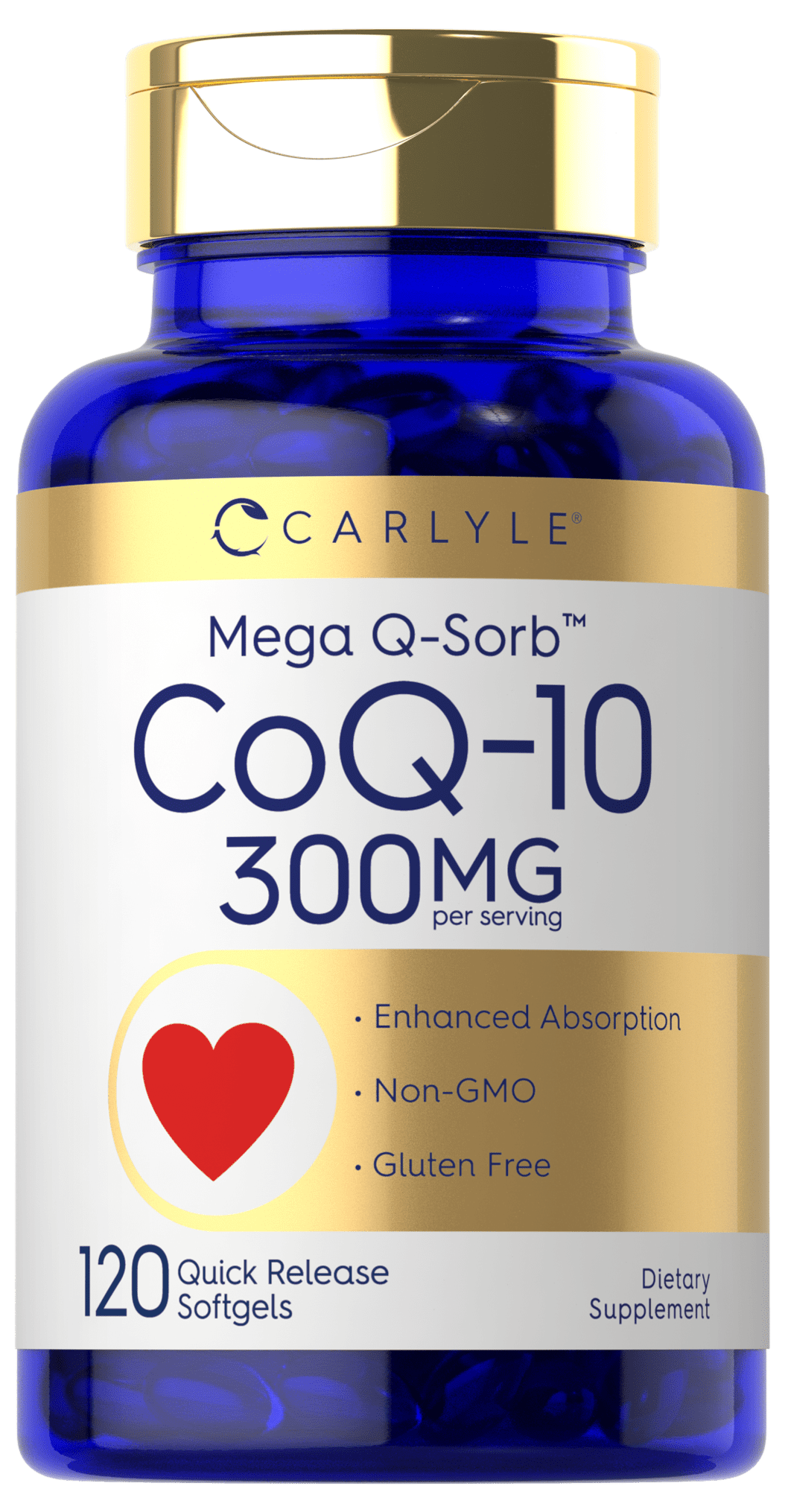 Carlyle CoQ10 300mg Softgels, Antioxidant Supplement, High Potency, 120 ...