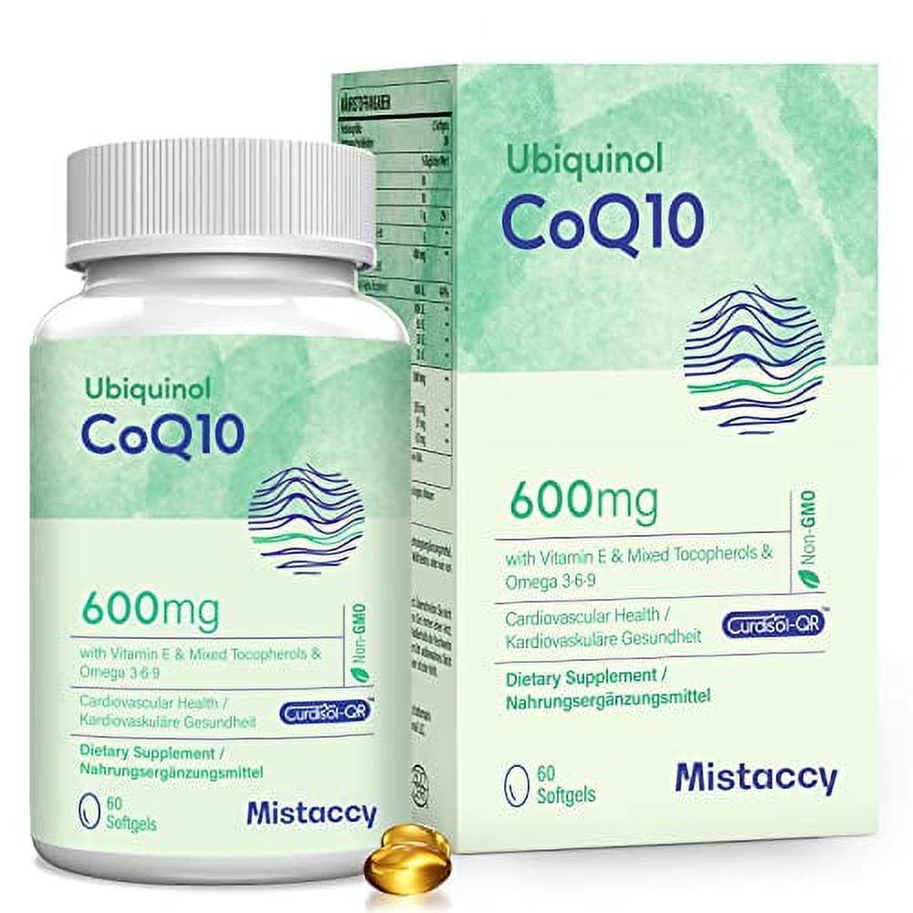 CoQ10 600mg Softgels | High Absorption CoQ10 Ubiquinol Supplement ...