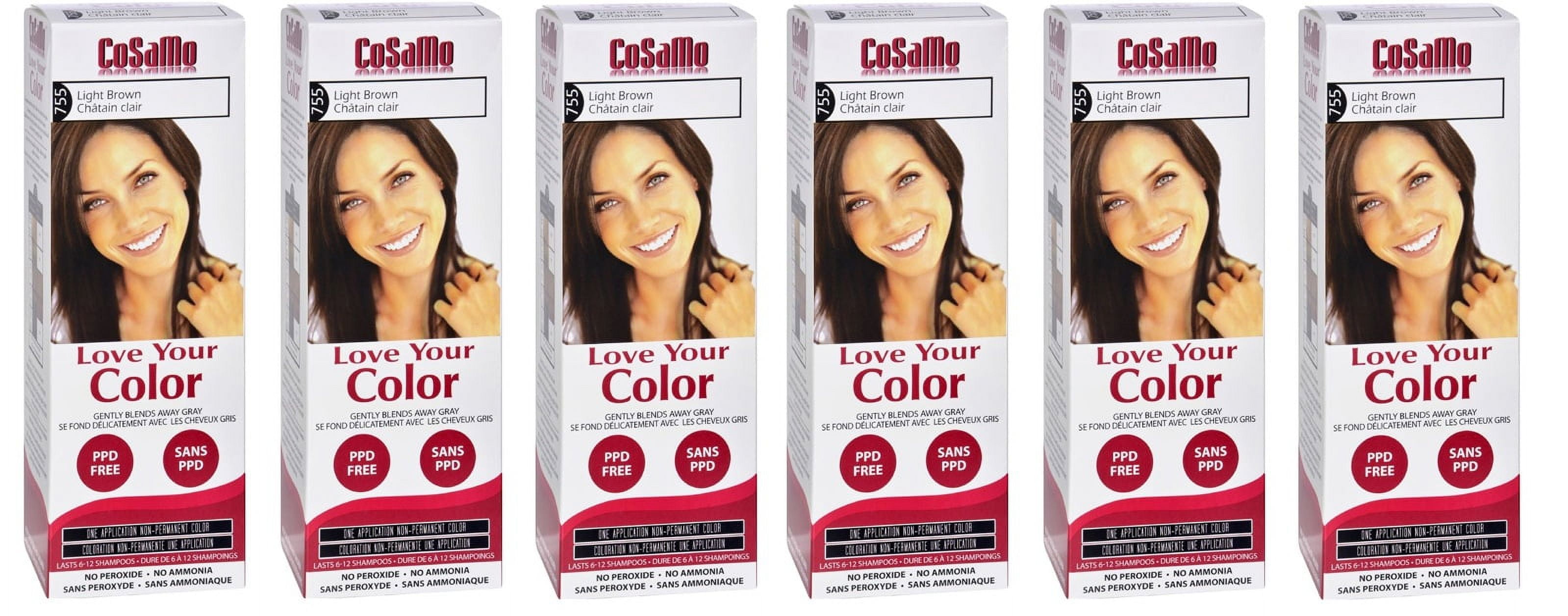 CoSaMo - Love Your Color Non-Permanent Hair Color 755 Light Brown - 3 ...