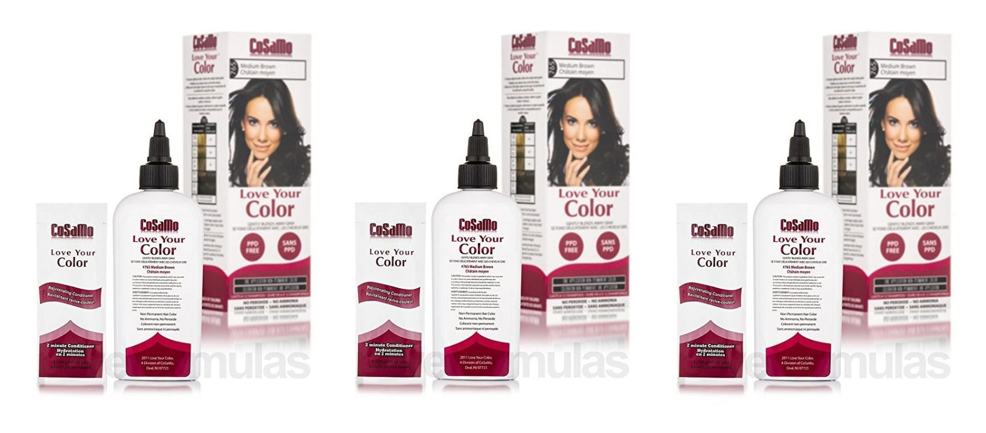 CoSaMo - Love Your Color Non-Permanent Hair Color 765 Medium Brown - 3 ...