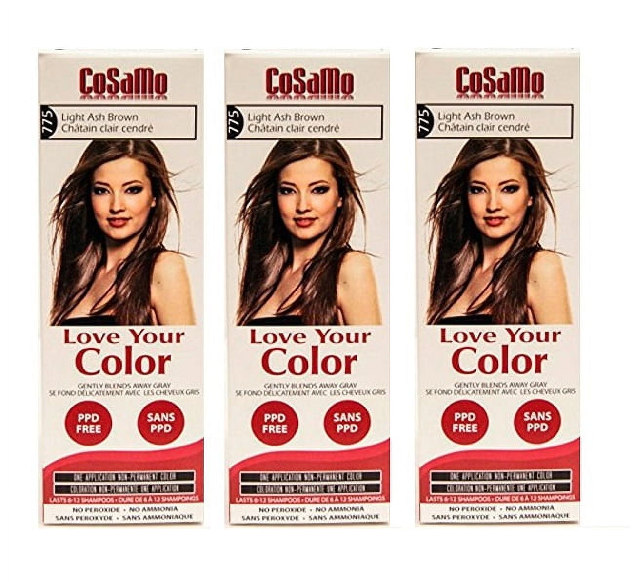 CoSaMo - Love Your Color Non-Permanent Hair Color 775 Light Ash Brown ...