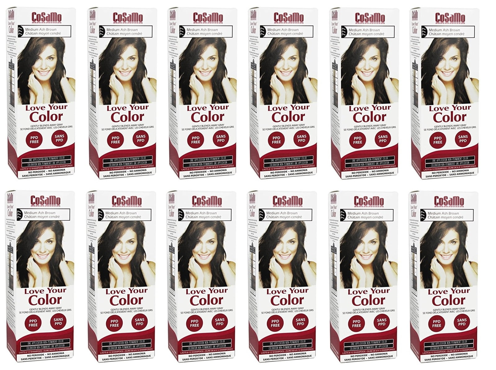 CoSaMo - Love Your Color Non-Permanent Hair Color 777 Medium Ash Brown ...