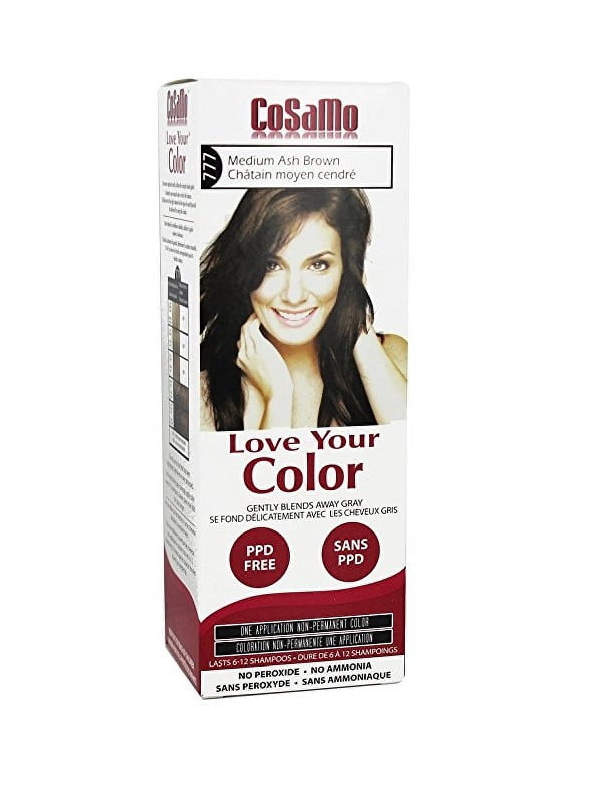 CoSaMo - Love Your Color Non-Permanent Hair Color 777 Medium Ash Brown ...