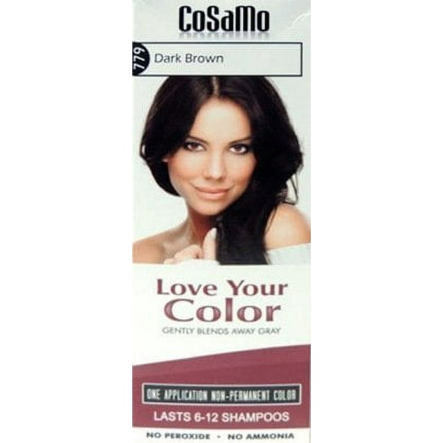 CoSaMo Love Your Color Non Permanent Hair Color, Dark Brown, 1 Count ...