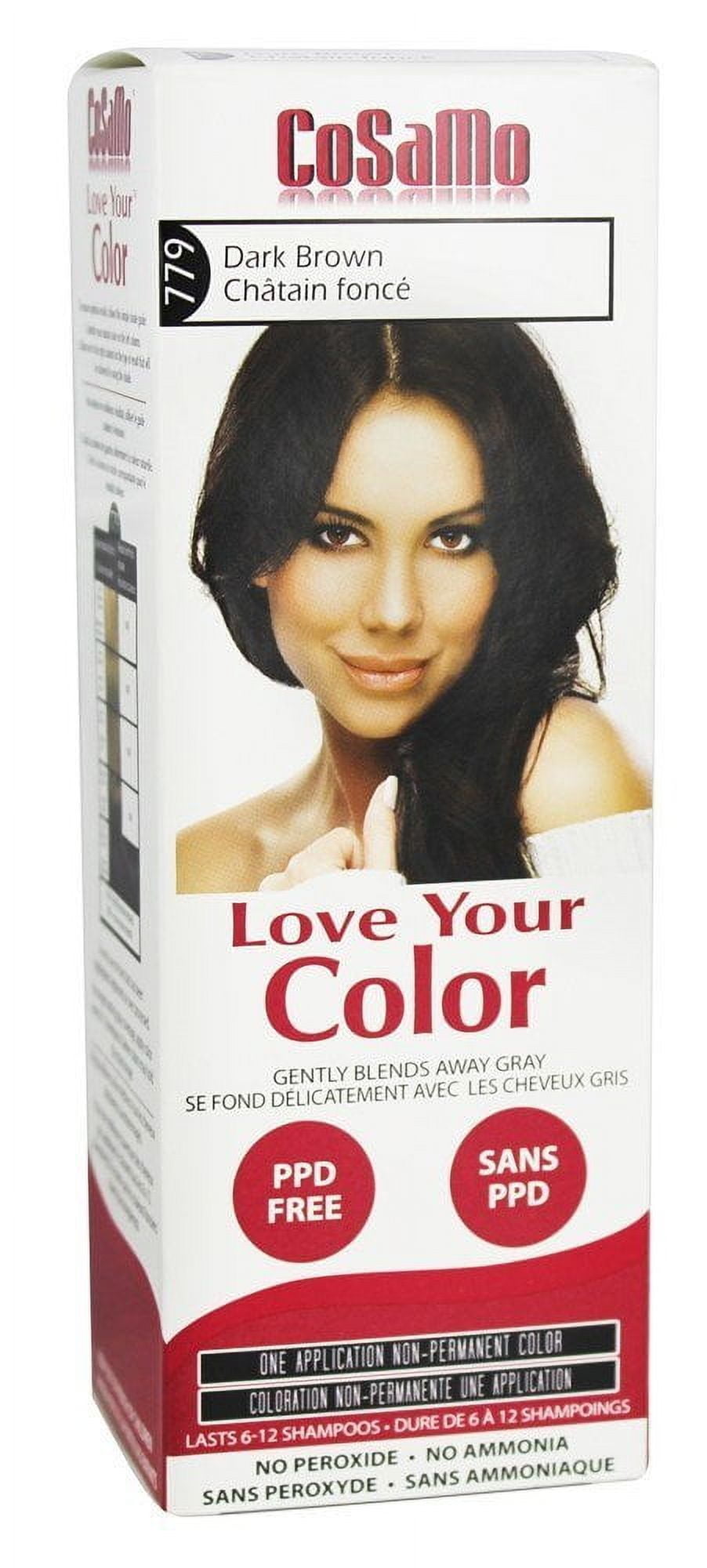 CoSaMo Love Your Color Non Permanent Hair Color, Dark Brown, 1 Count ...
