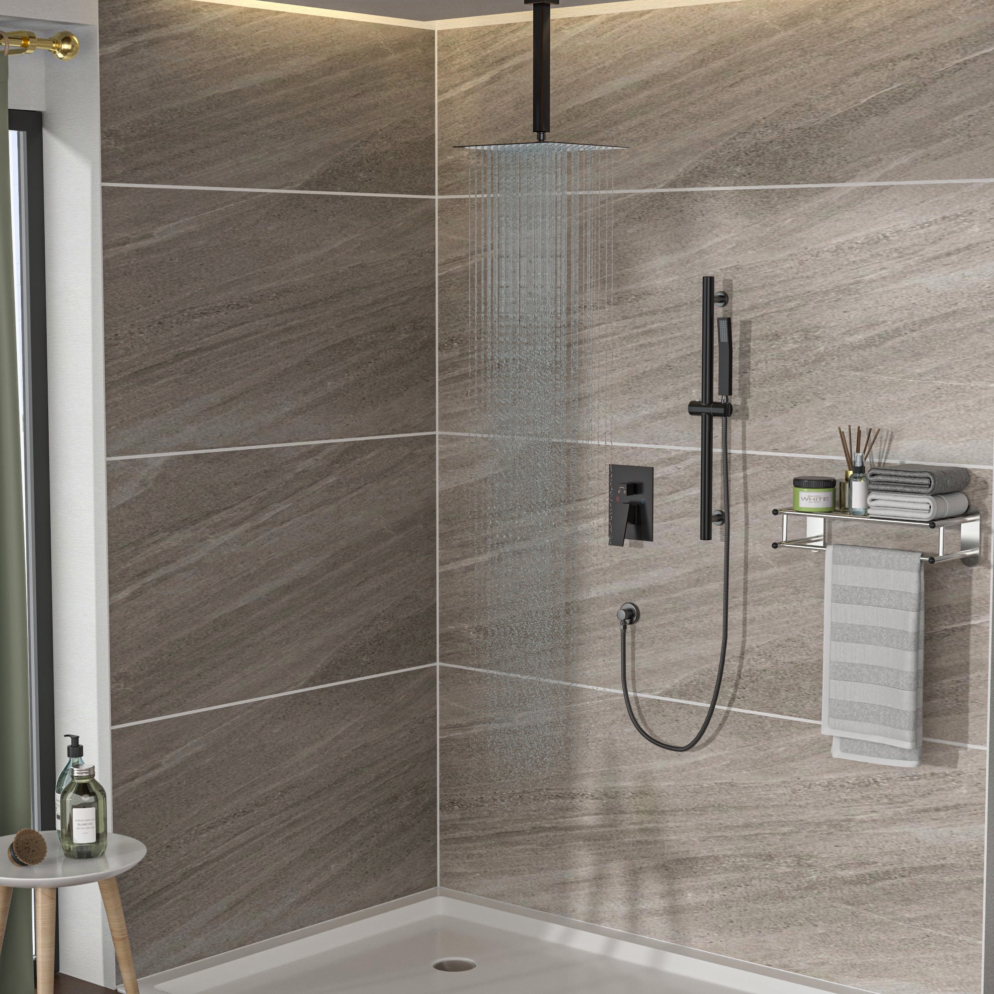 CoSoTower 16" Rain Shower Head Systems ,With 26.18 Inch Adjustable ...