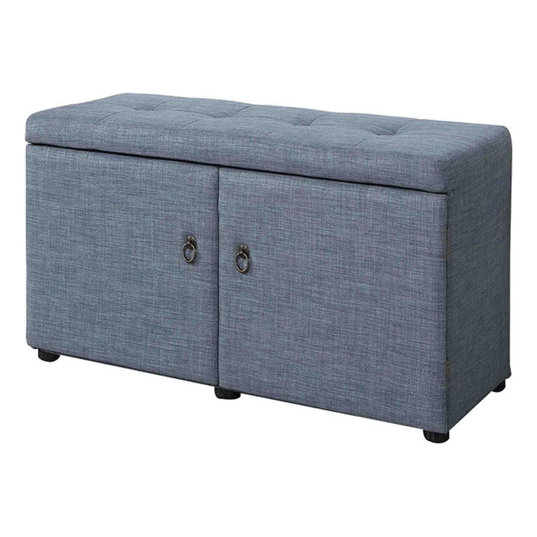 CoSoTower 18" Tall Storage Ottoman, Slate Blue - Walmart.com