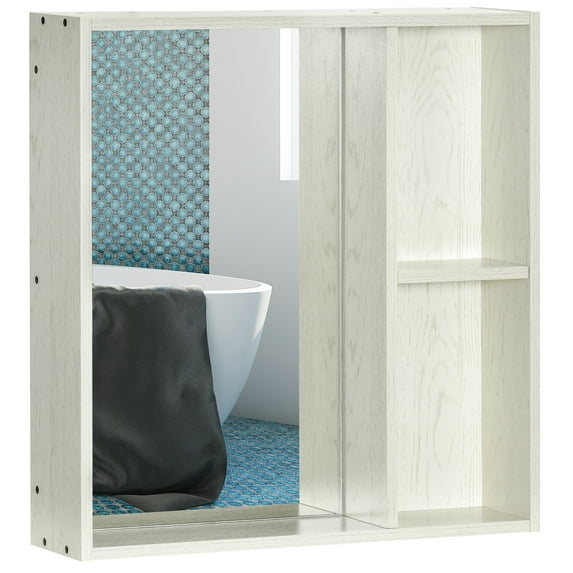 CoSoTower 24.75" X 25.5" Bathroom Medicine Cabinet with Mirror, Storage ...