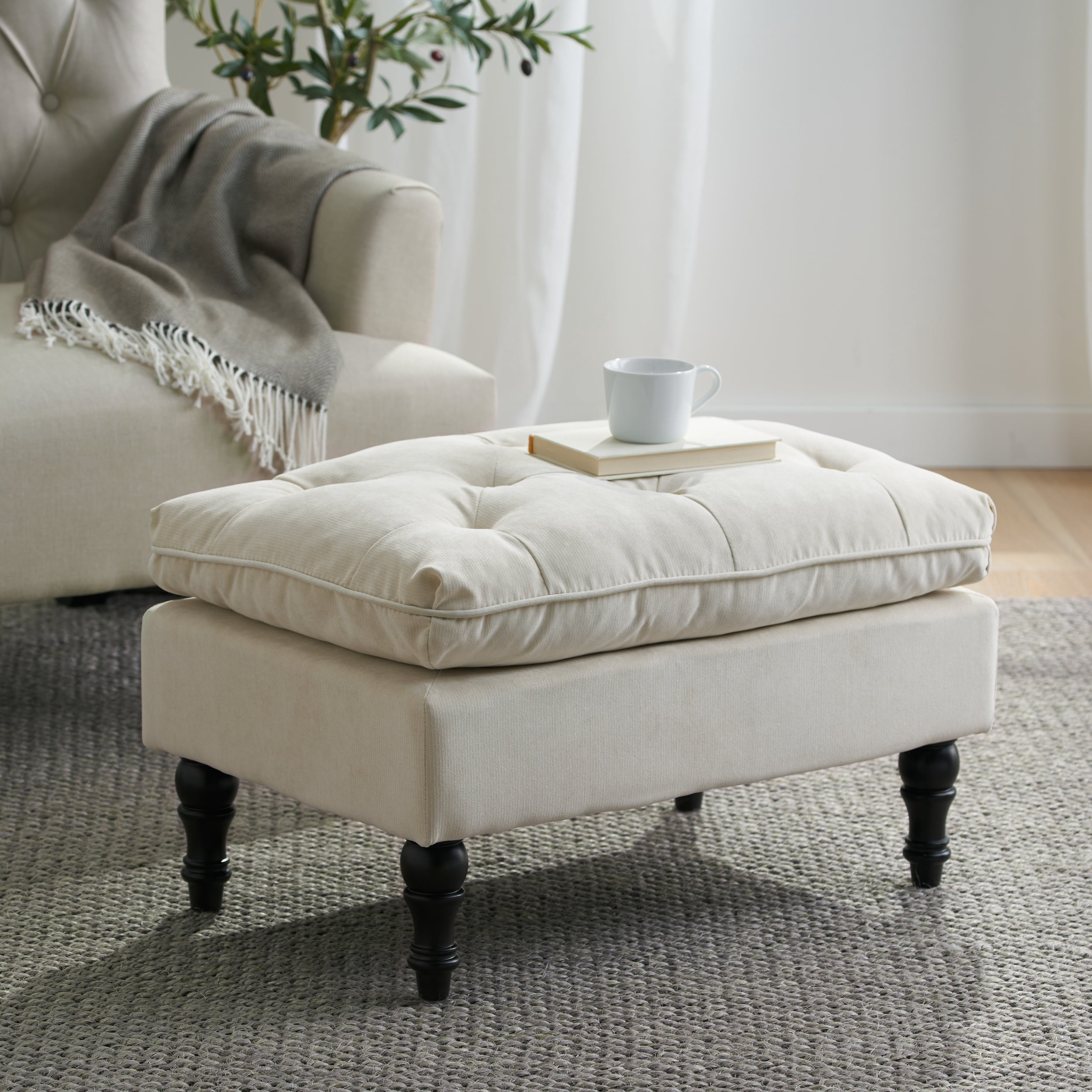 CoSoTower 28Inch Pillow Top Ottoman - Walmart.com