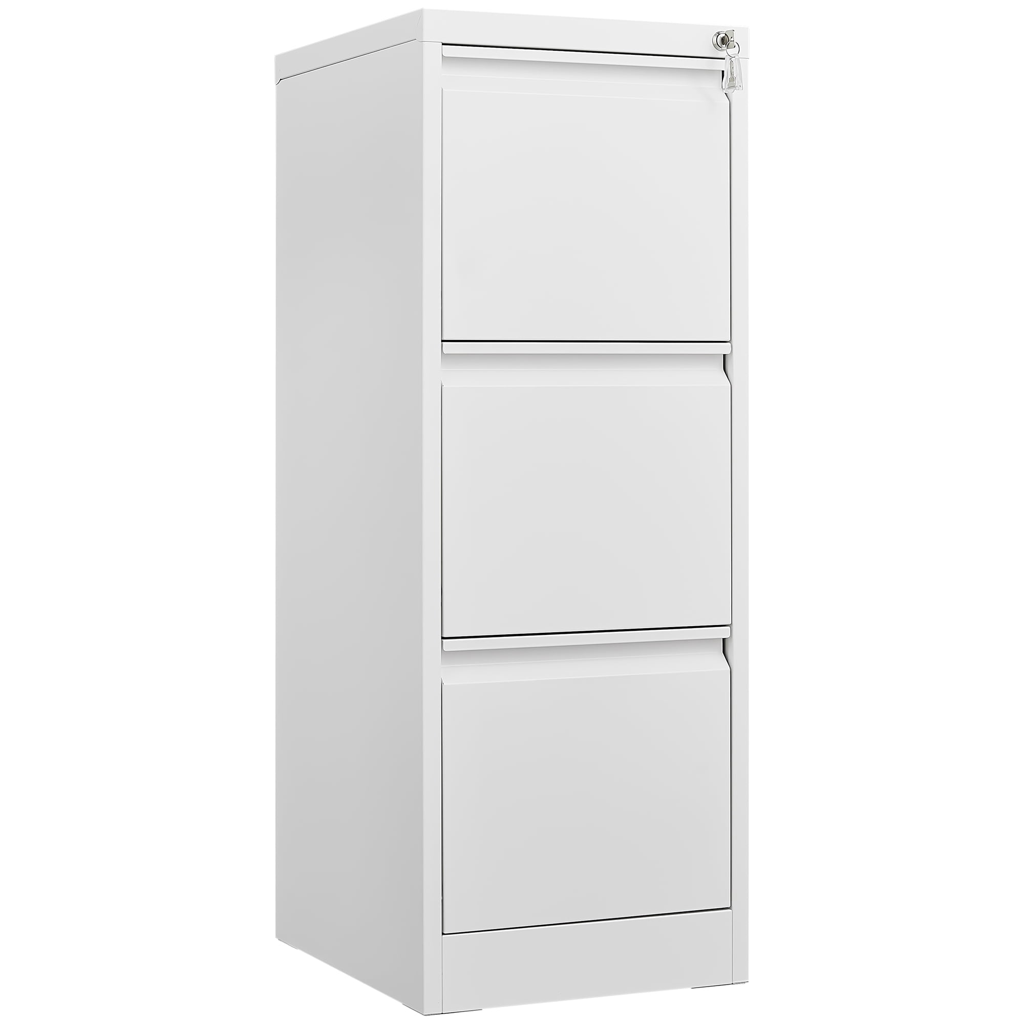 CoSoTower 3 Drawer File Cabinet with Lock Metal Vertical File Storage ...