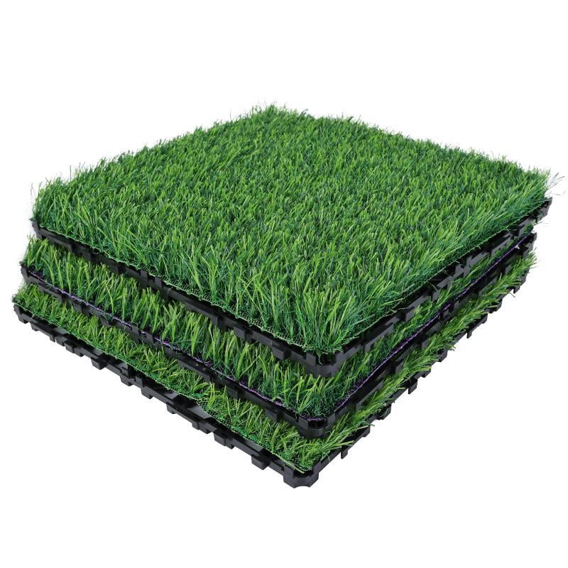 CoSoTower 36PCS Interlocking Artificial Grass Tiles for Patio, Balcony ...
