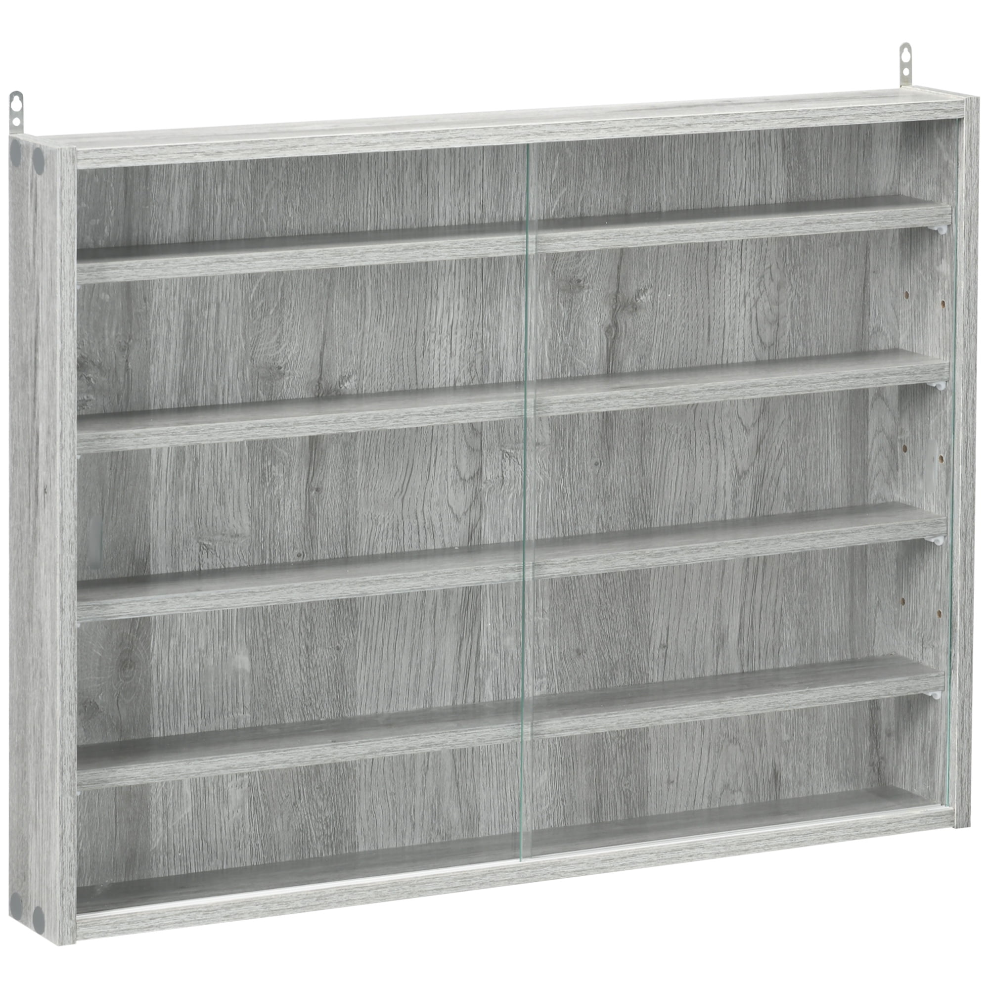 CoSoTower 5-Tier Display Cabinet, Glass Display Case with 2 Doors and ...