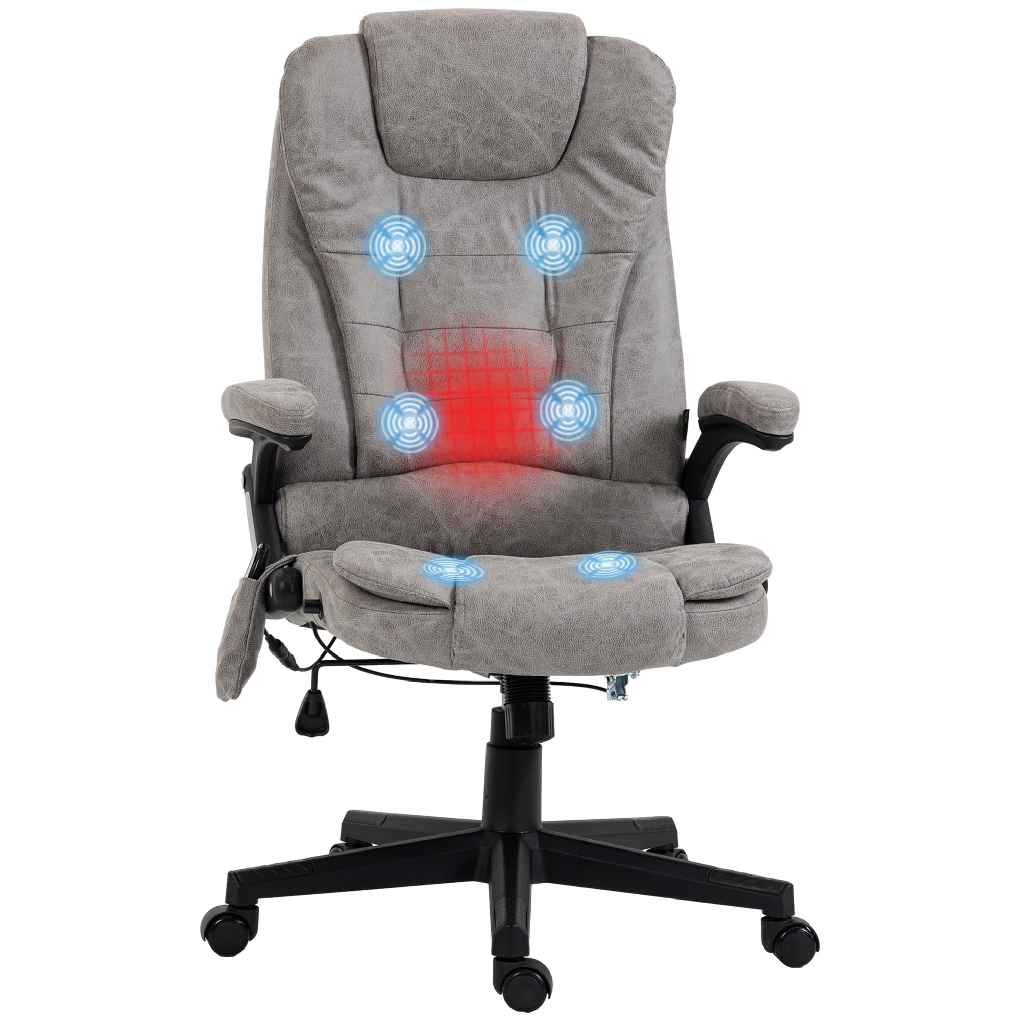 CoSoTower 6 Point Vibrating Massage Office Chair with Heat, Microfiber ...