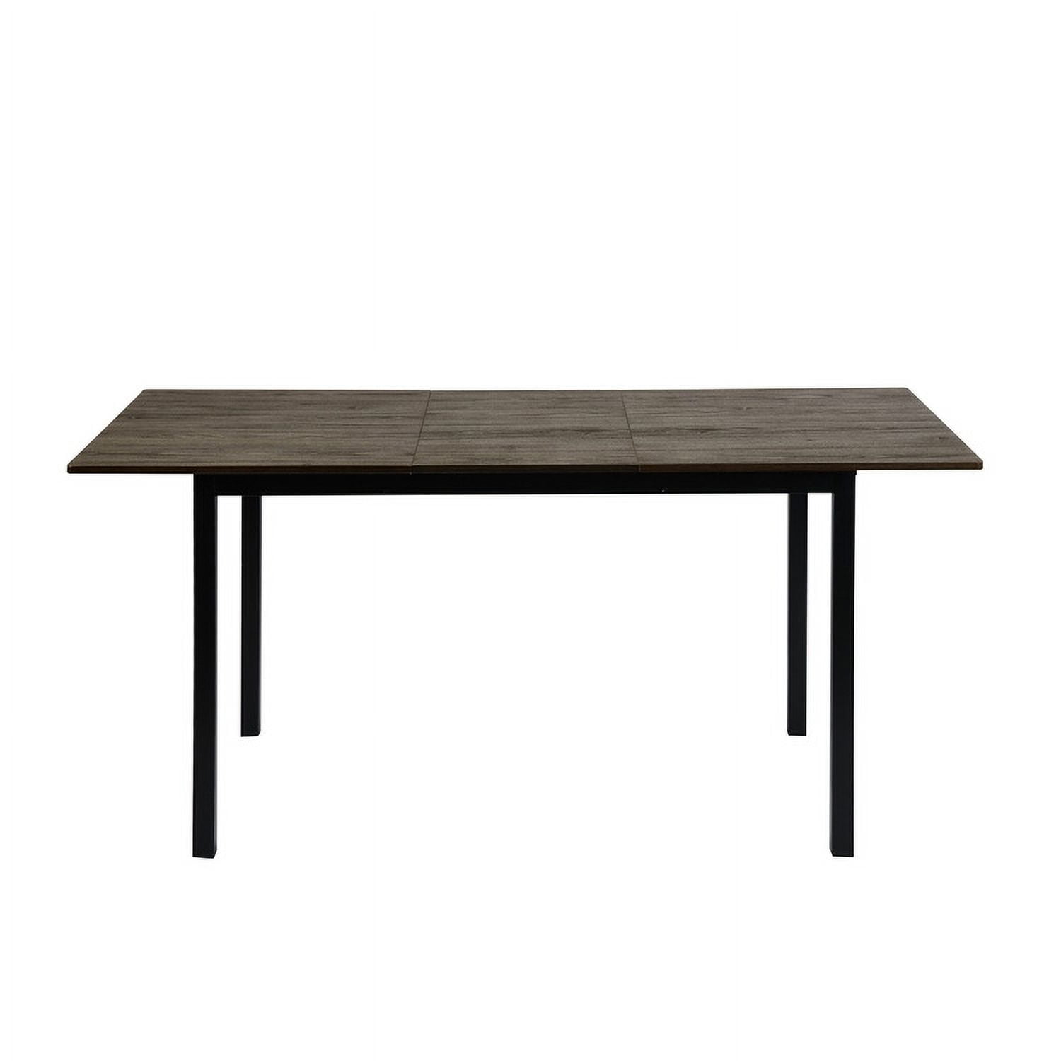 CoSoTower 63" L Extendable Dining Table, Removable Self-Storing Leaf ...