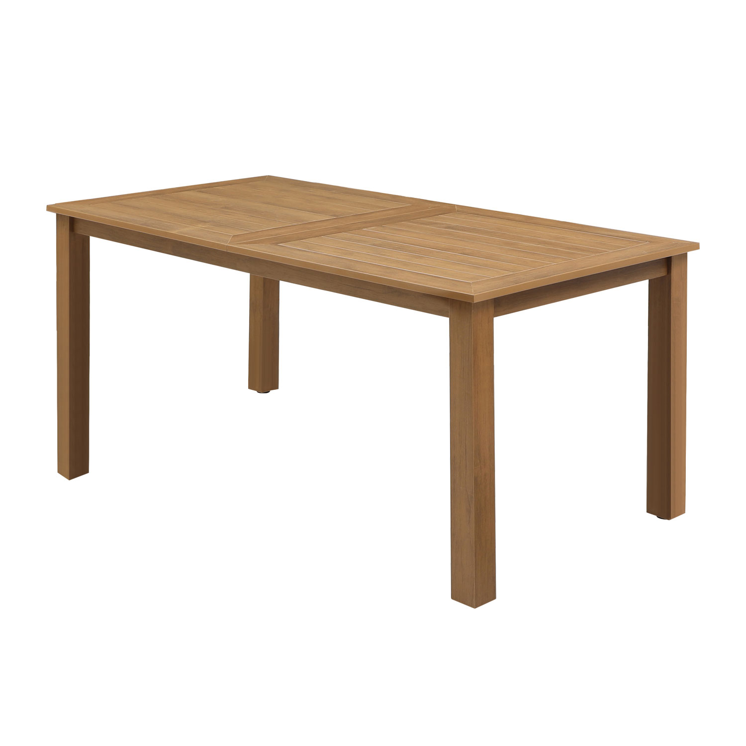 CoSoTower 70.86 inch Dining Table,Patio Rectangular Dining Table for 4-6 Persons, Teak - Walmart.com