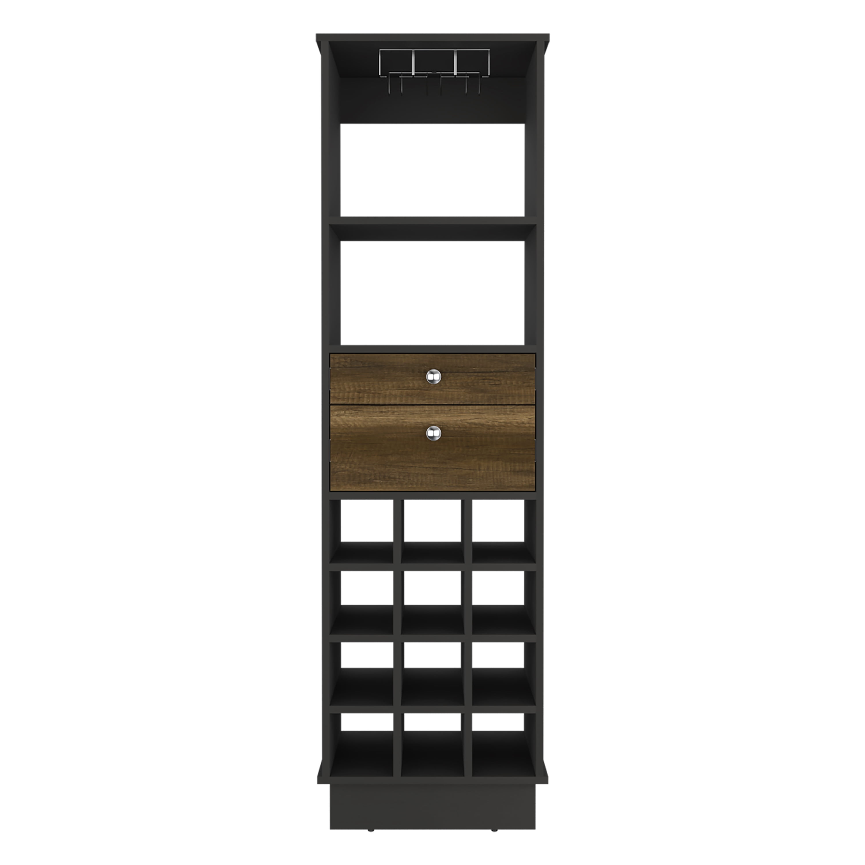 CoSoTower Bar Cabinet Bureck, Living Room, Black / Walnut - Walmart.com