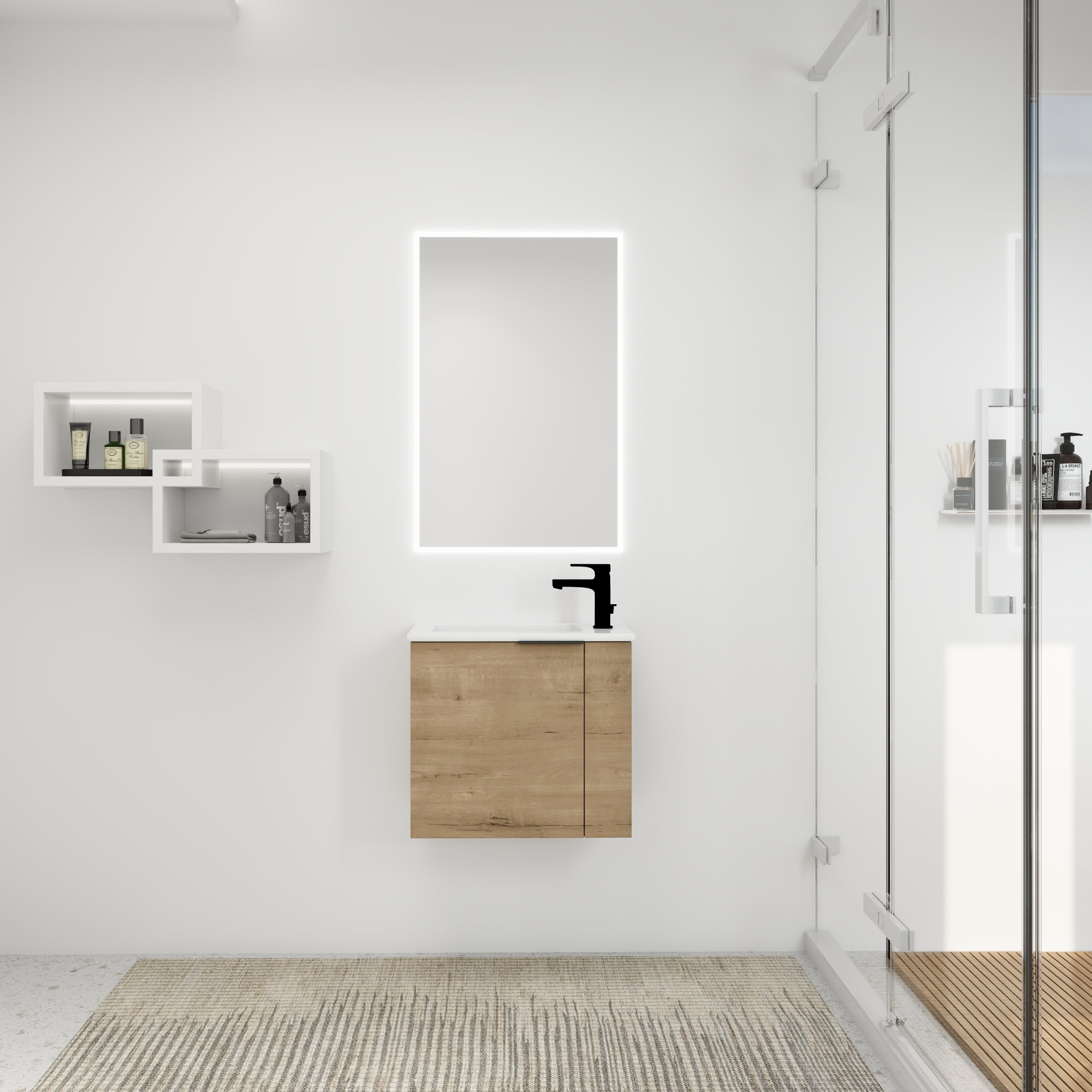 CoSoTower Bathroom Vanity with Sink 22 Inch for Small Bathroom,Floating ...