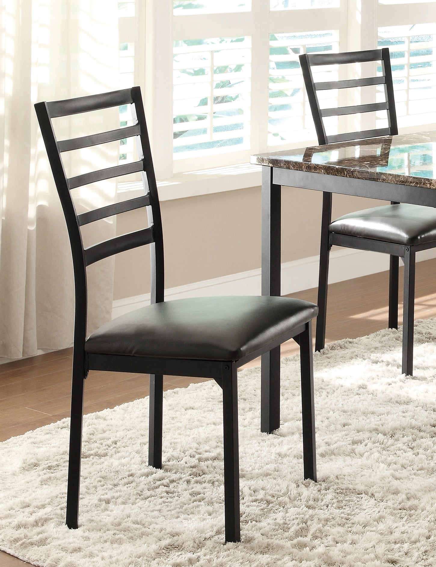 CoSoTower Black Finish Side Chairs Set of 4 Metal Frame Casual Dining ...