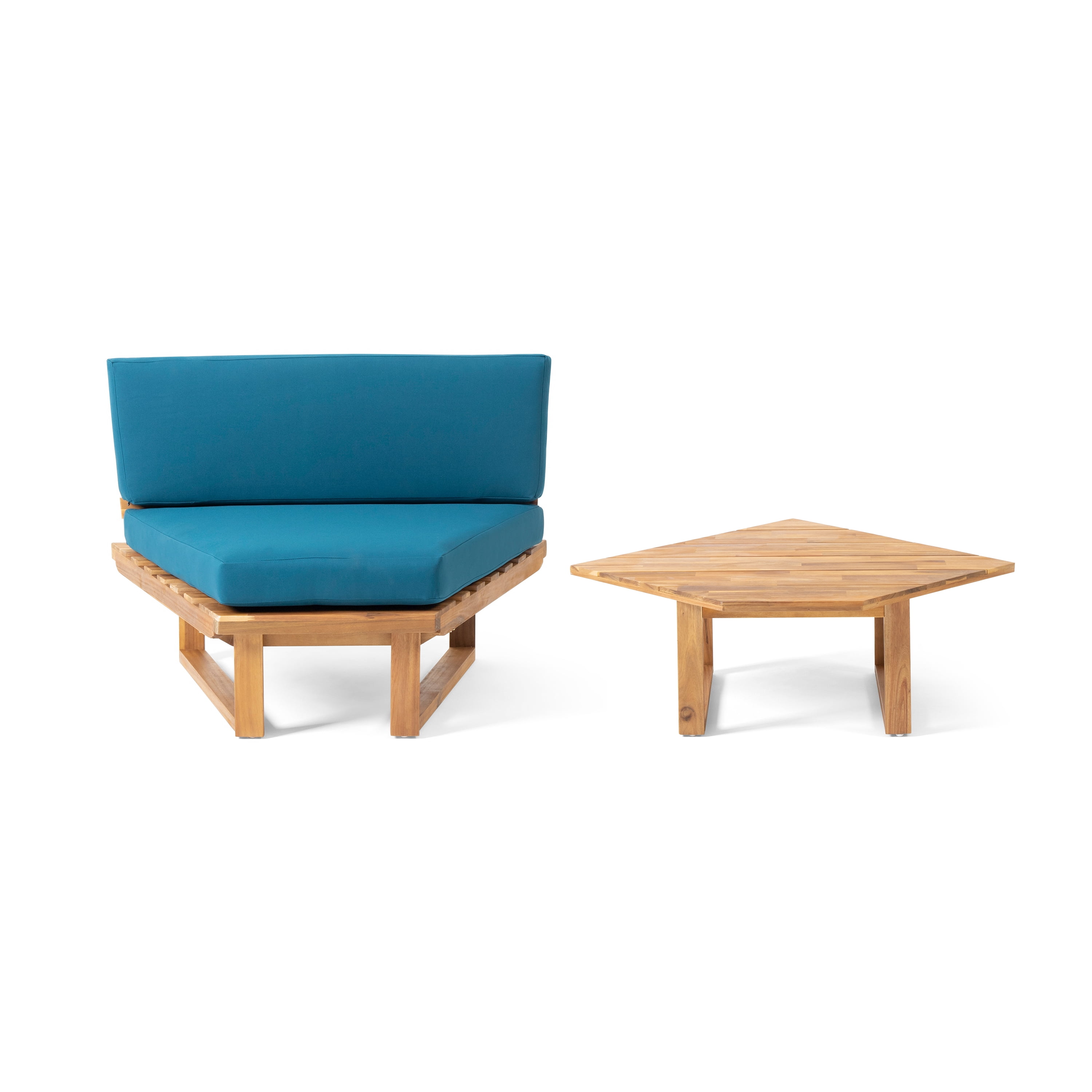 CoSoTower Corner Chair + Coffee Table, Teal - Walmart.com