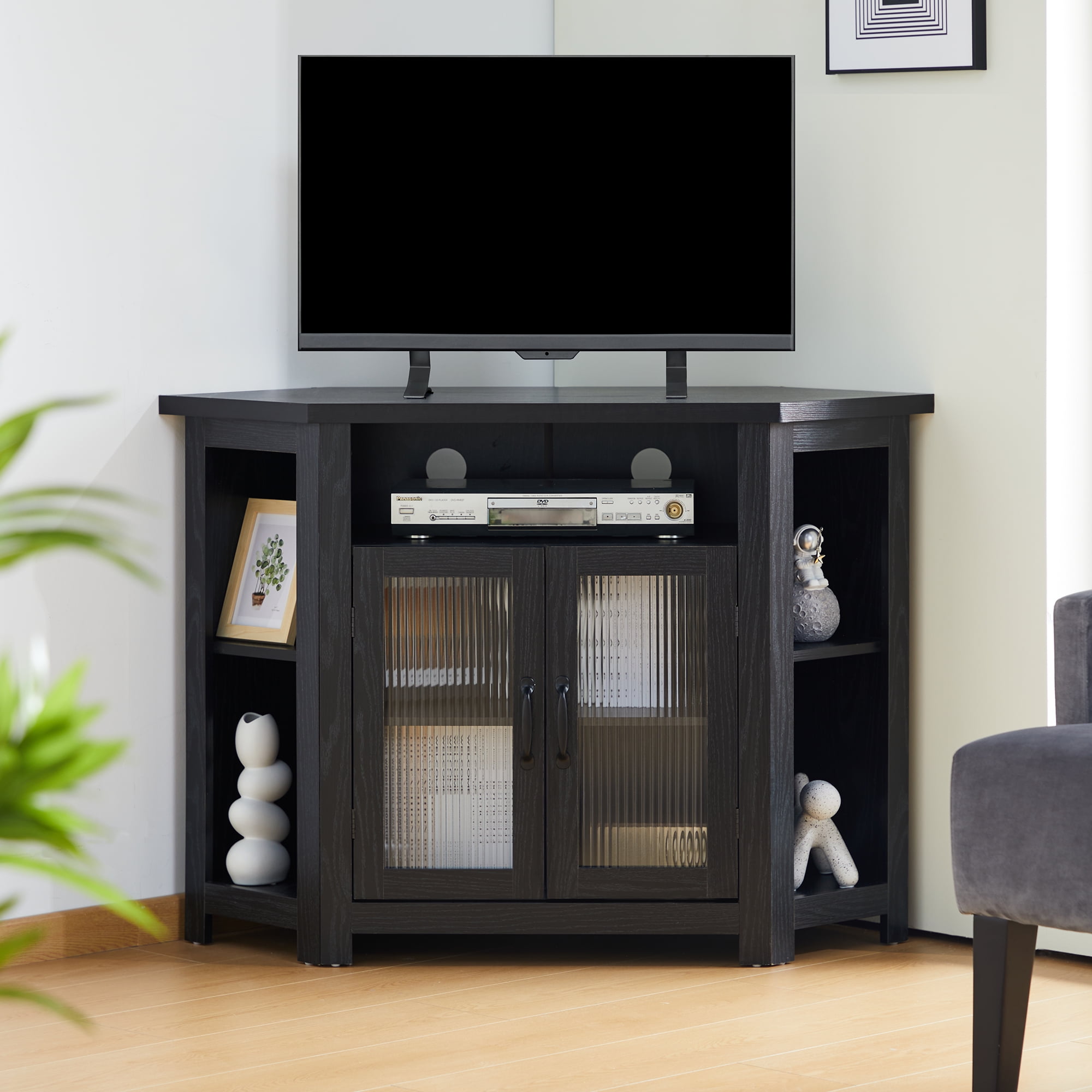 CoSoTower Corner TV Stand for Tvs Up to 50 Inch, Media Entertainment ...