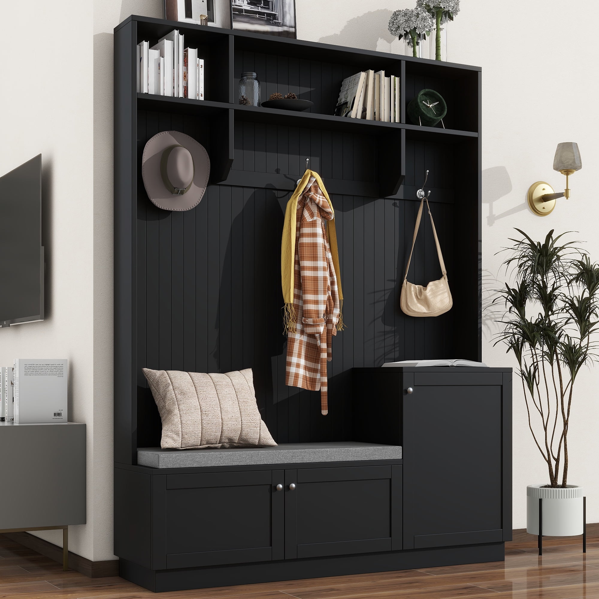CoSoTower Elegant Design Hall Tree with Comfort and Storage Solutions ...