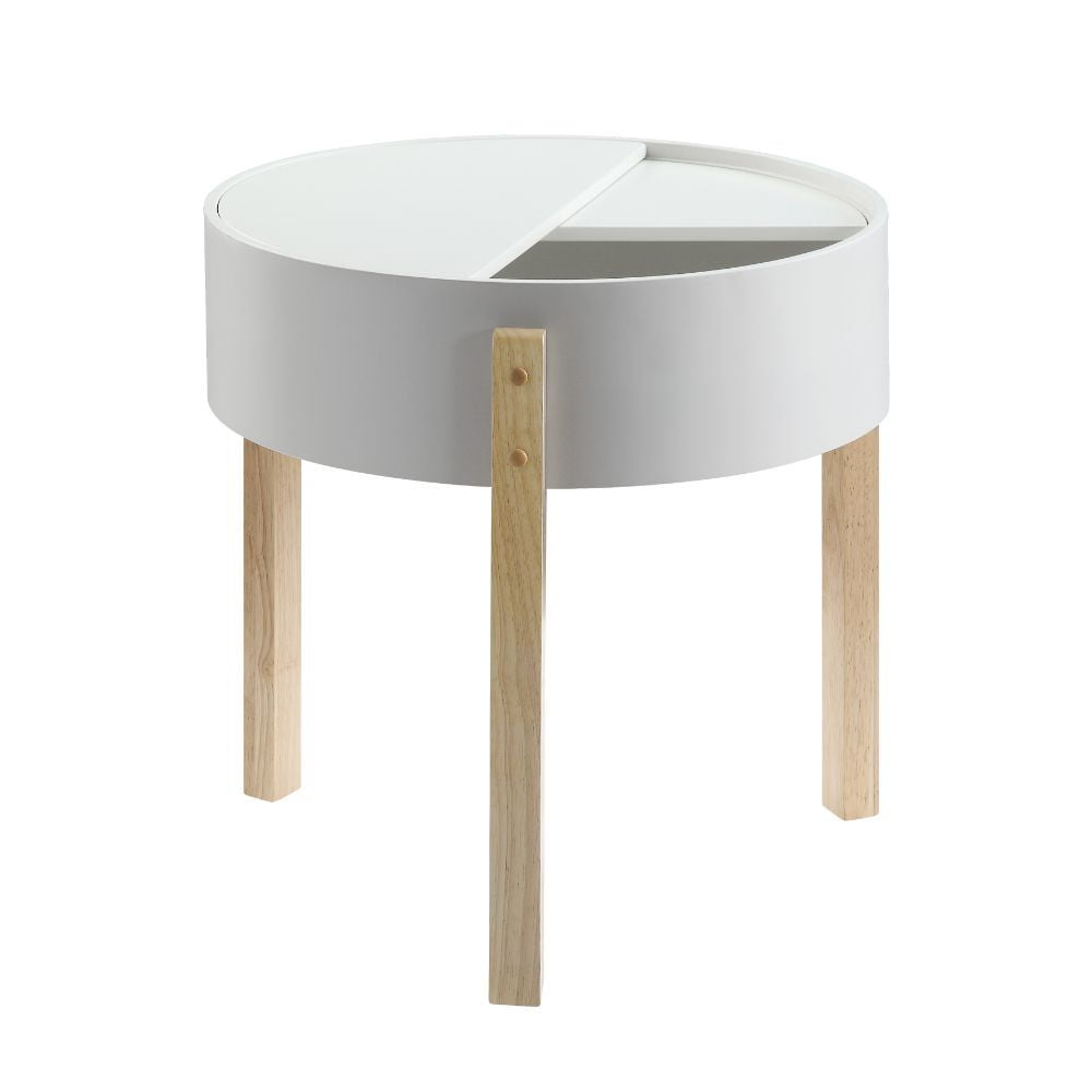 CoSoTower End Table, White & Natural - Walmart.com