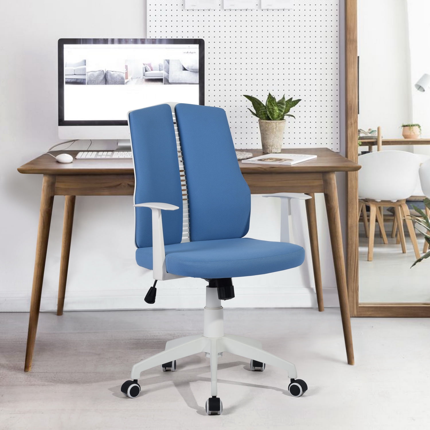CoSoTower Ergonomic Office Chair High Back Desk Chair With,Blue & White ...