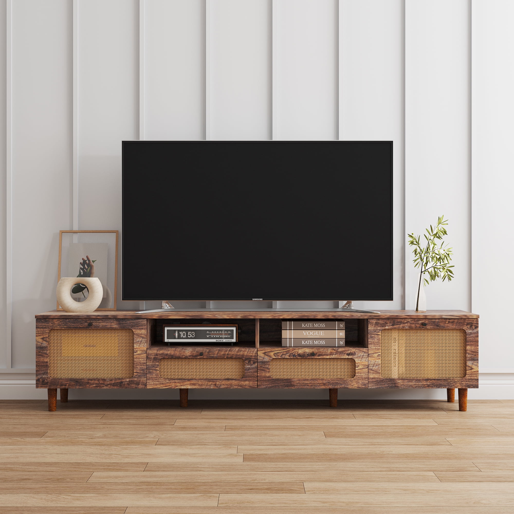 CoSoTower Farmhouse TV Stand Modern Wood Media Entertainment Center ...